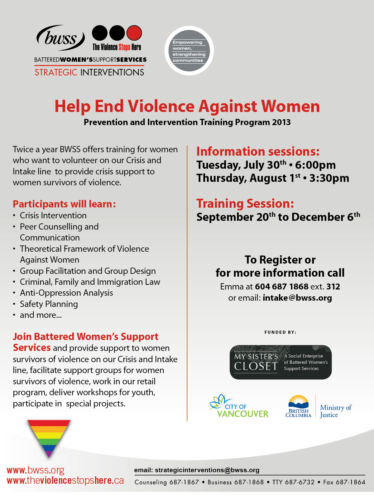 Help End Violence Against Women - BWSS