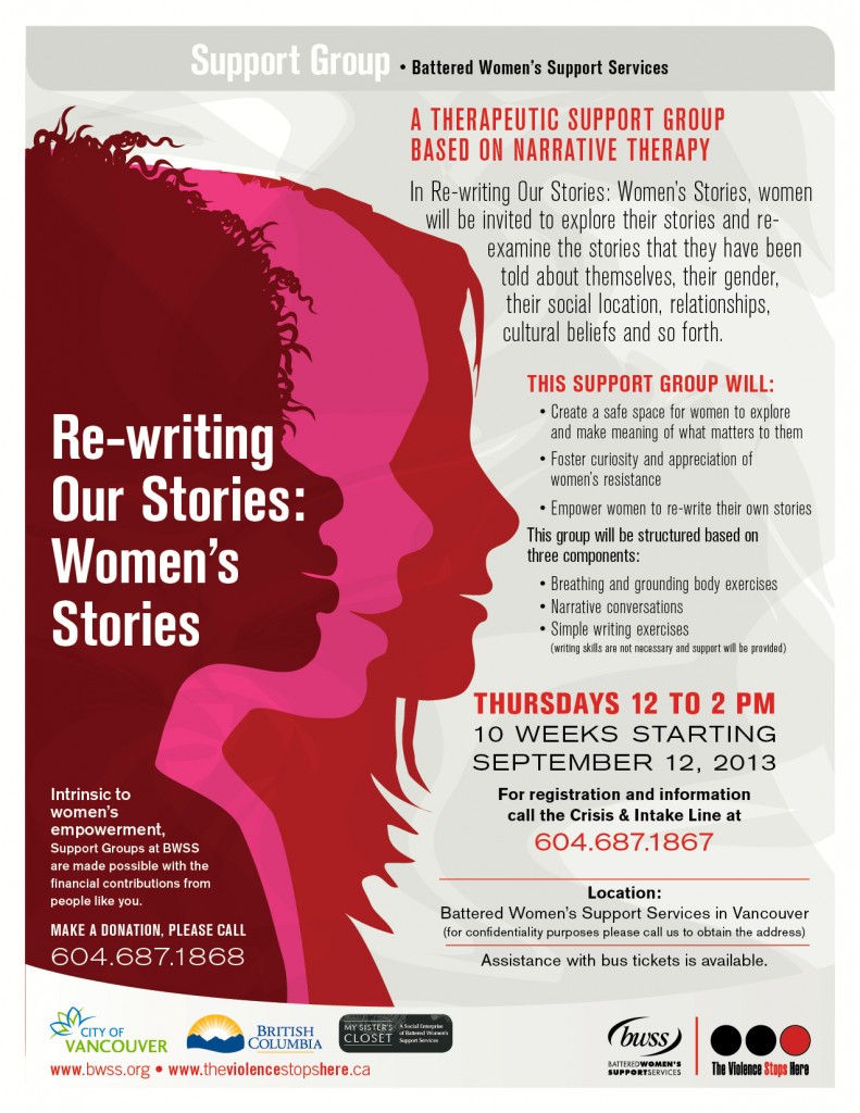 BWSS Support Group | Re-writing Our Stories: Women’s Stories - BWSS