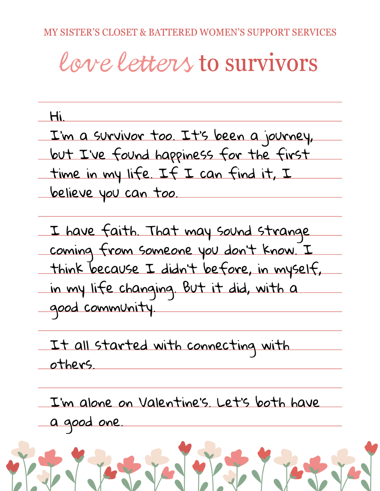 Love Letters for Survivors 2025 - BWSS