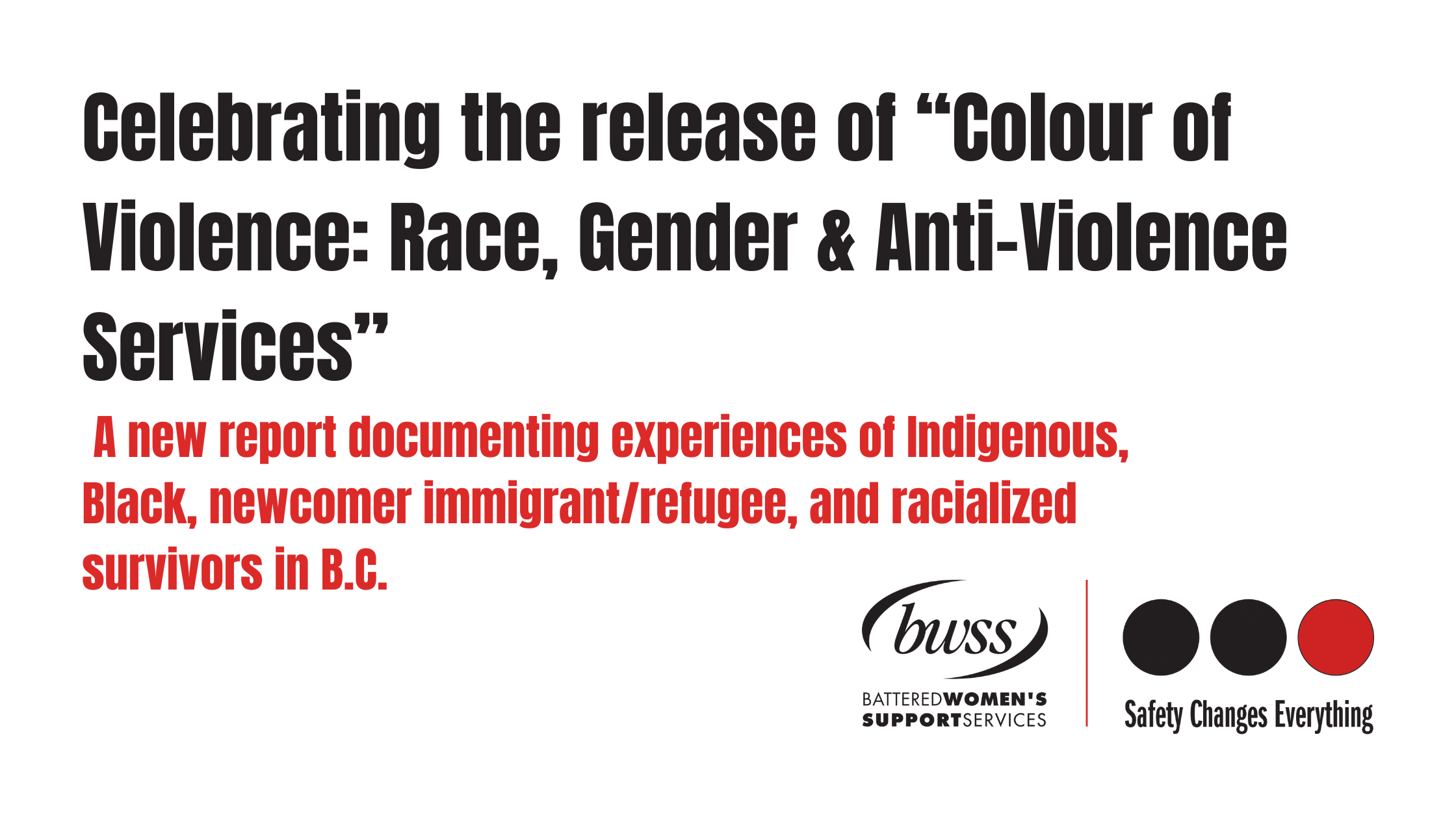 Celebrating the release of "Colour of Violence: Race, Gender & Anti ...