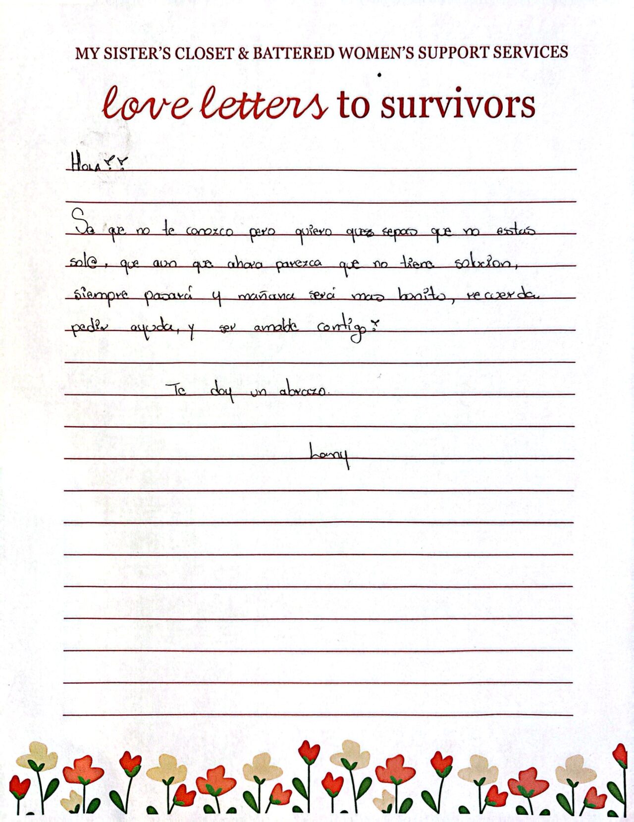 Love Letters for Survivors 2025 - BWSS